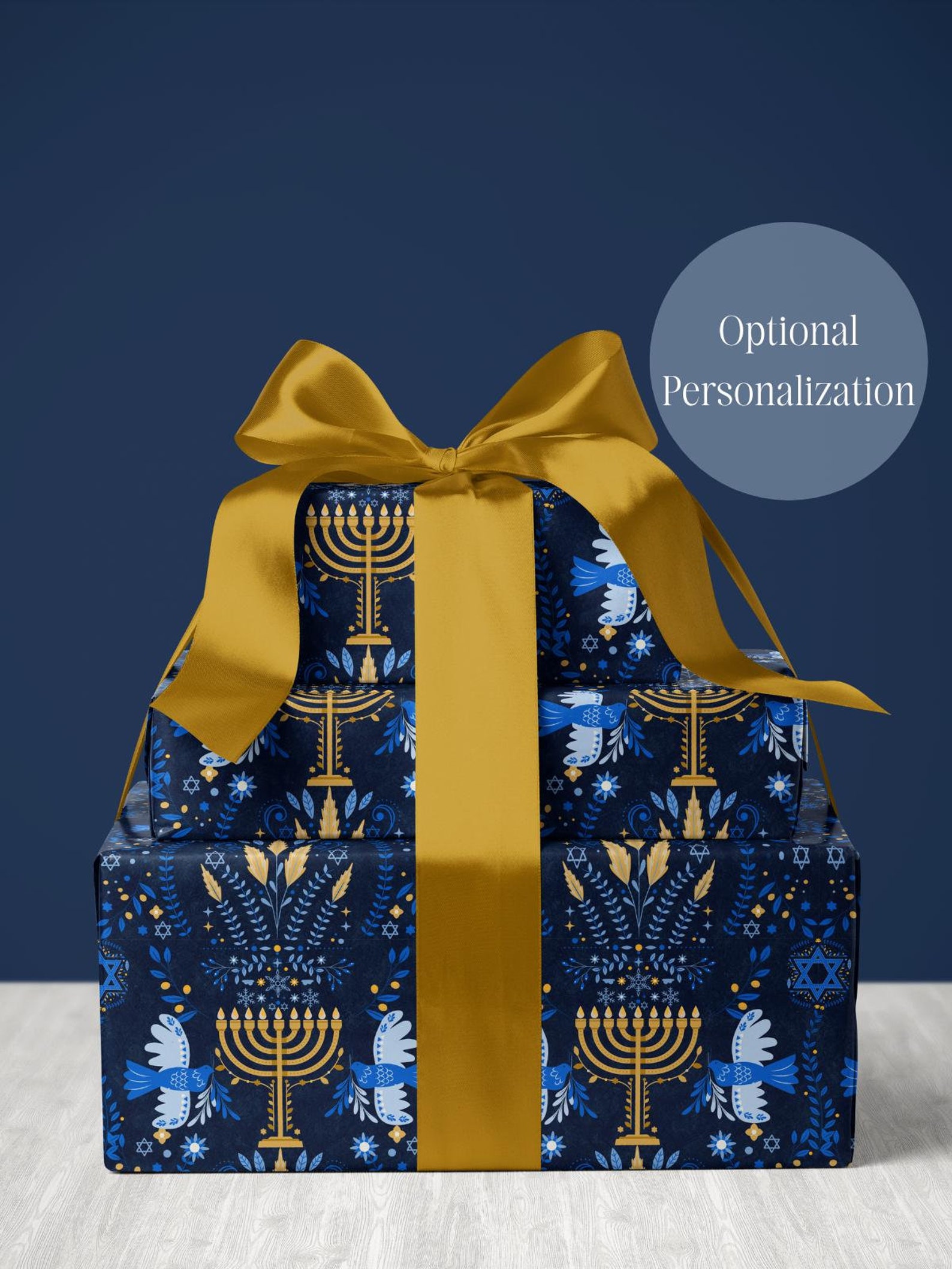 Hanukkah Gift Wrapping Paper Personalized Gift Wrap Hanukkah Decoration ...