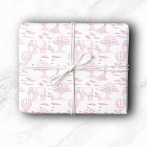 Blue Baby Shower Gift Wrapping Paper Toile Wrapping Paper Chinoiserie ...