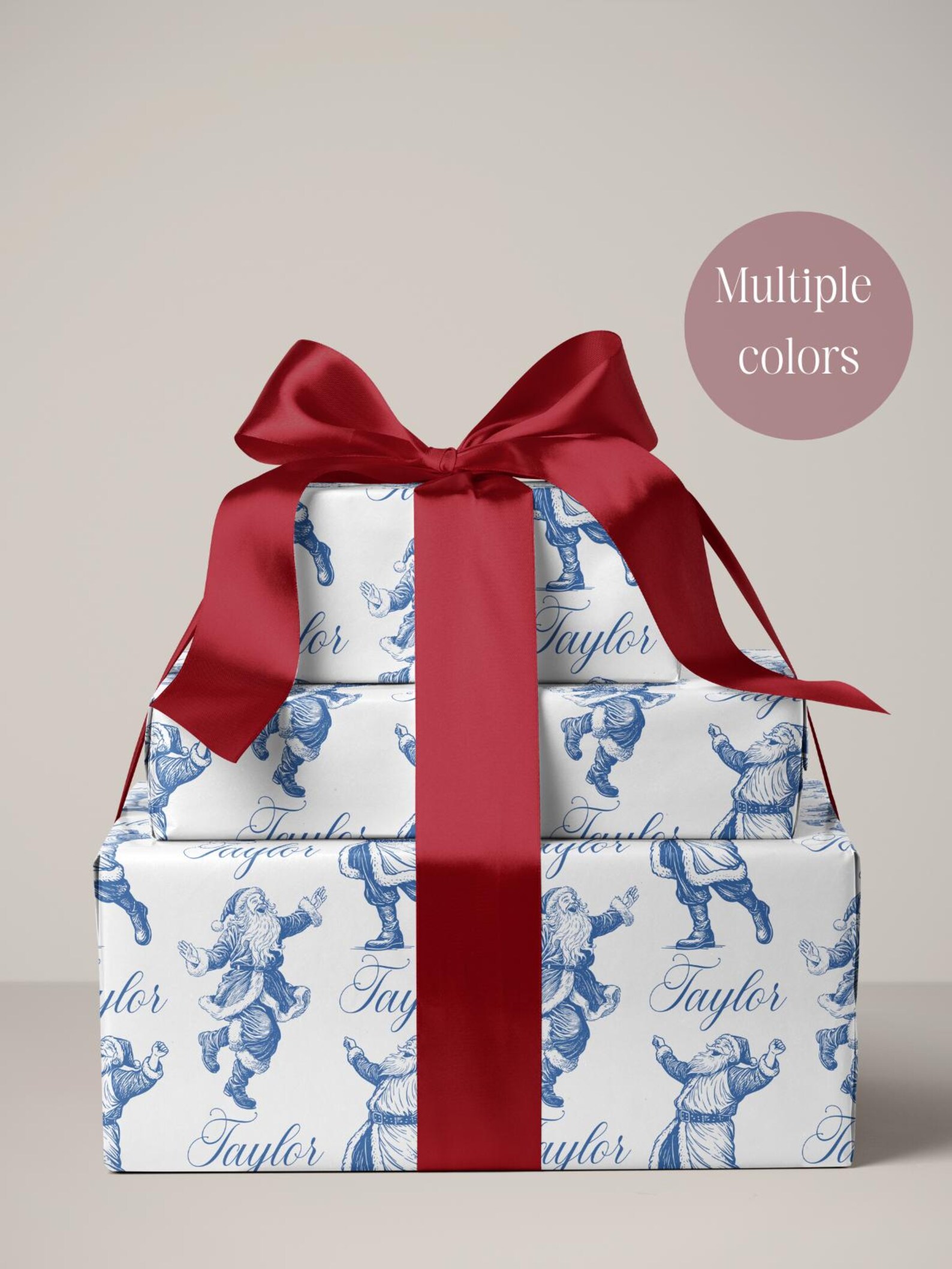 Personalized Santa Wrapping Paper Christmas Personalized Gift Wrapping ...