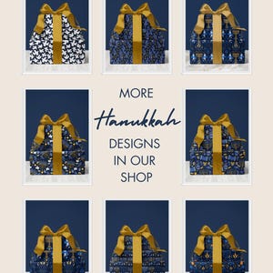 Hanukkah Gift Wrapping Paper Personalized Gift Wrap Hanukkah Decoration ...