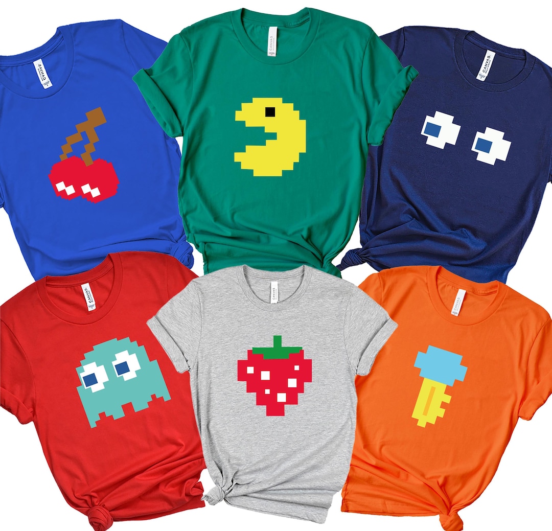 Pac Birthday Family Shirts, PC Man Retro Game Shirts for Kids, Video ...