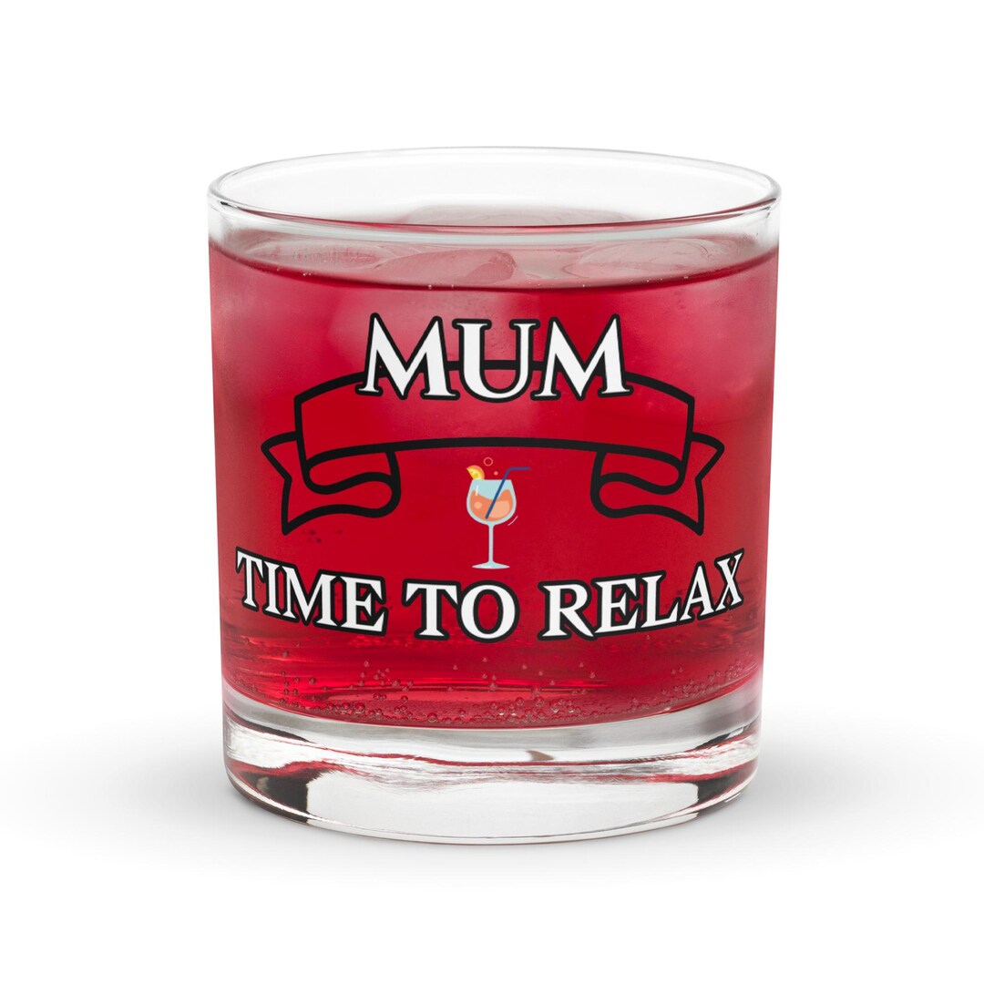 Time to Relax Mum Rocks Glass - Etsy