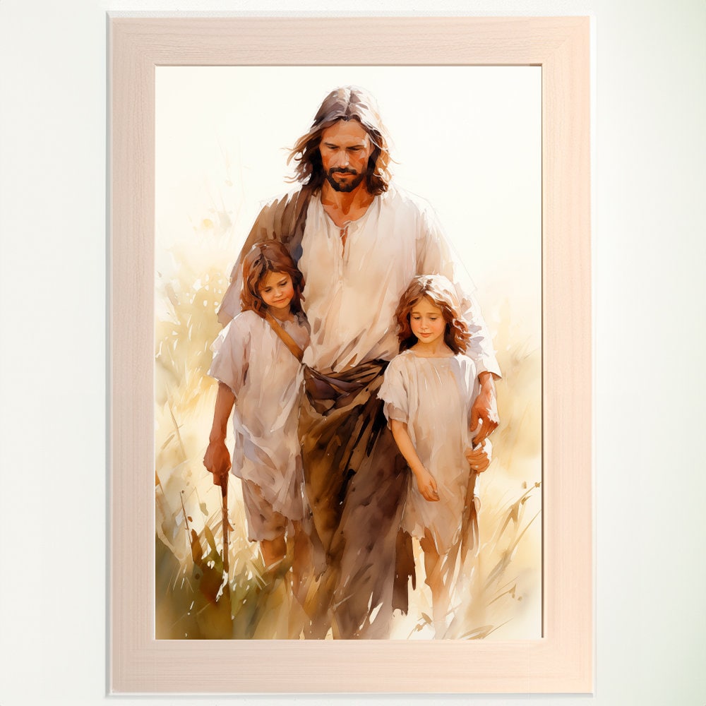 Christ With Child DIGITAL PRINT Jesus and Children Child of God I Am a ...