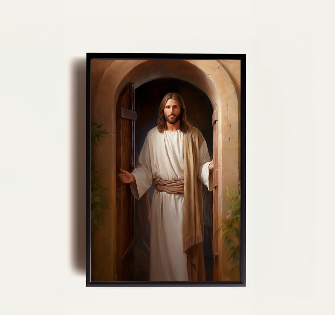 Divine Knocking Digital Print of Jesus at the Door. DIGITAL PRINT the ...