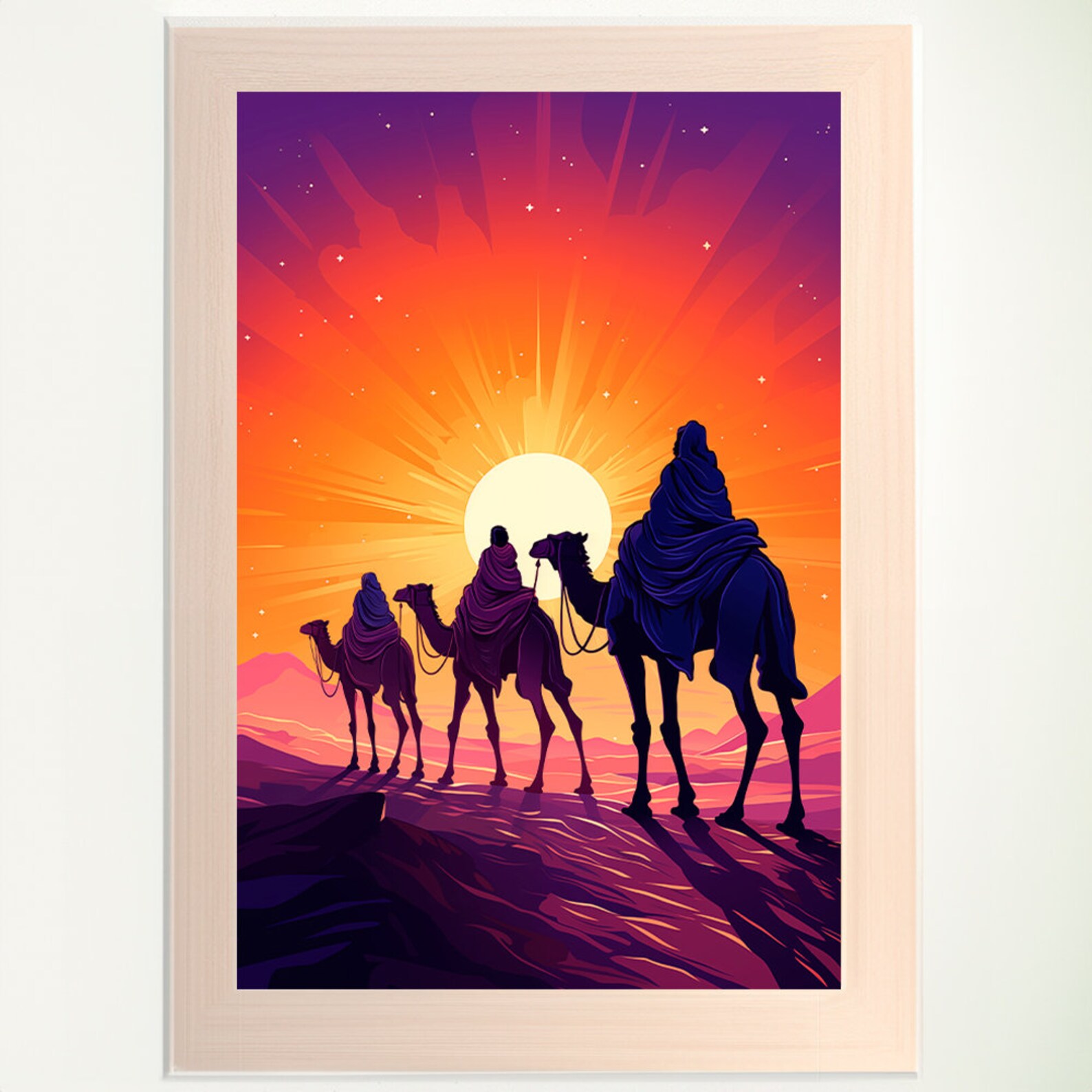 Three Wise Men, Magi, DIGITAL PRINT, Nativity Scene, Birth of Jesus ...