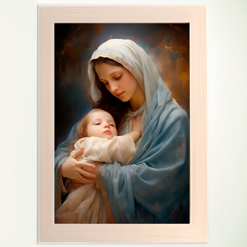Mother Of Jesus Virgin Mary Digital Print Maddona Saint Mary Magdalene