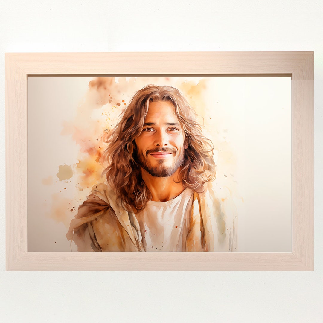 Jesus Laughing Smiling Christ DIGITAL PRINT Jesus Smiling Picture of ...