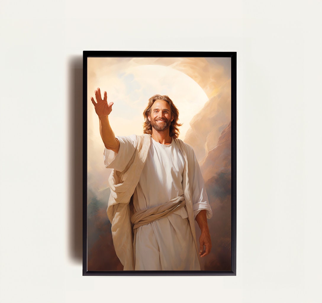 Jesus Laughing Smiling Christ DIGITAL PRINT Jesus Smiling Picture of ...