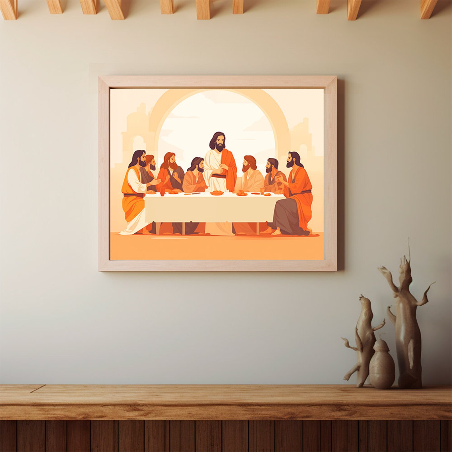 The Last Supper Landscape, Digital Print, Matthew 26:26-29, Sketches ...