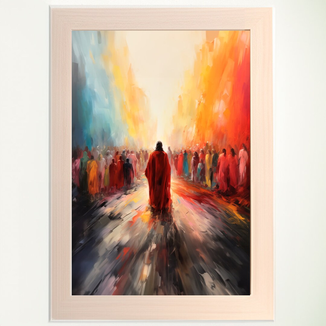 Jesus Feeds the 5000, Digital Print, God Provides, Feeding of the 5000 ...