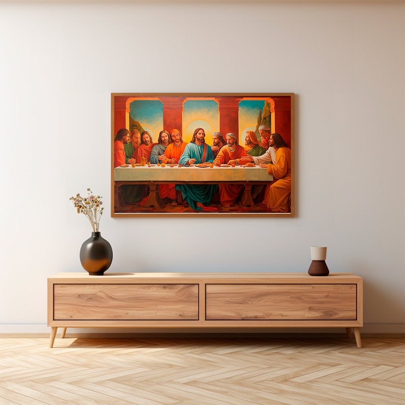 The Last Supper Landscape, Digital Print, Matthew 26:26-29, Sketches ...