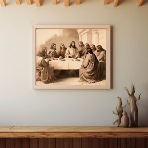 The Last Supper Landscape, Digital Print, Matthew 26:26-29, Sketches ...