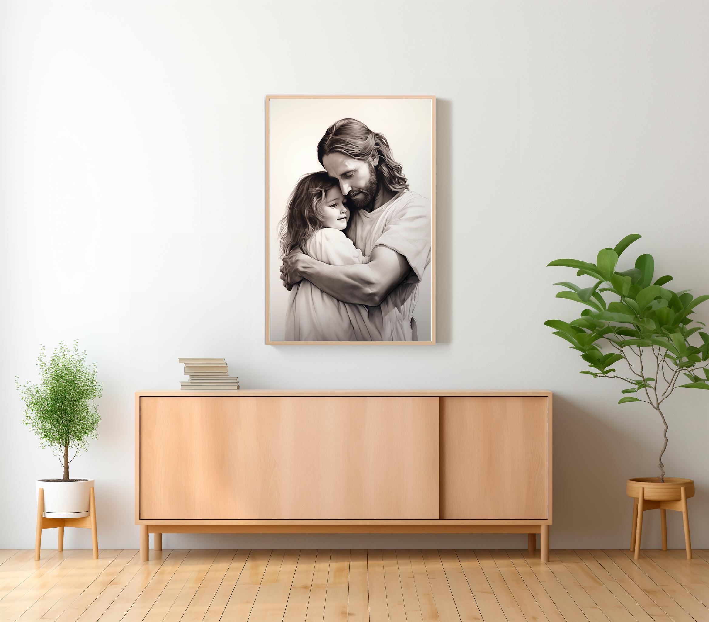 Jesus Holding a Little Girl | DIGITAL PRINT! | Jesus Holding Child ...