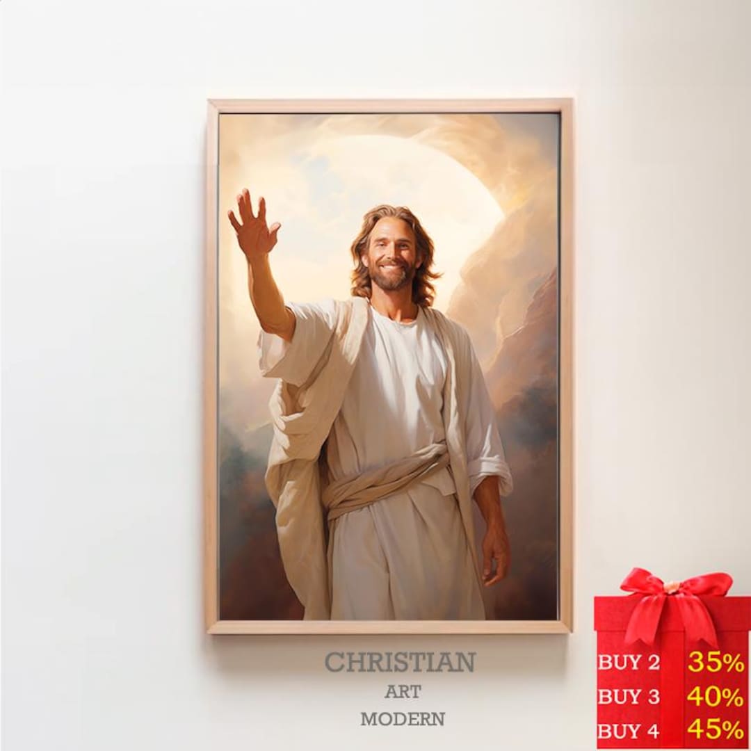 Jesus Laughing | Smiling Christ | DIGITAL PRINT! | Jesus Smiling ...