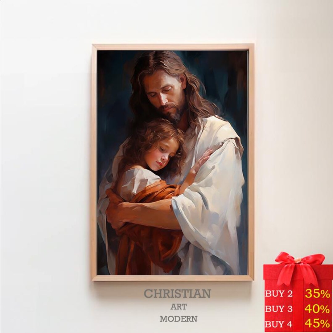 Jesus Holding a Little Girl | DIGITAL PRINT! | Jesus Holding Child ...