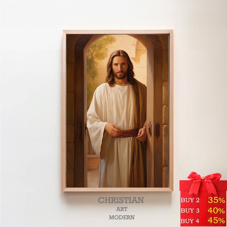 Divine Knocking - Digital Print of Jesus at the Door. DIGITAL PRINT ...