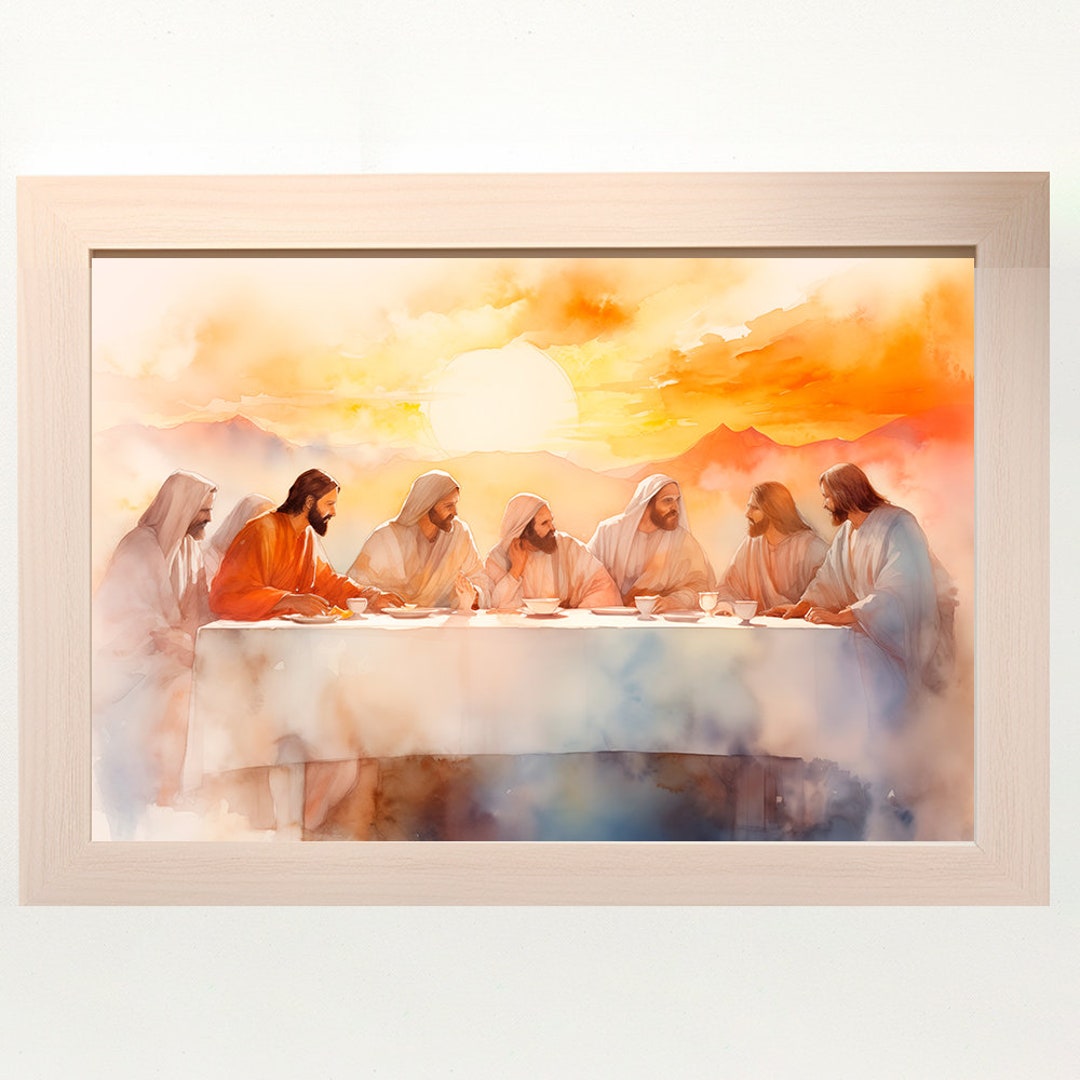 The Last Supper Landscape, Digital Print, Matthew 26:26-29, Sketches ...