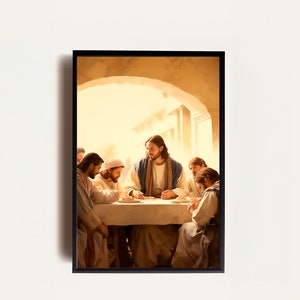 The Last Supper Landscape, Digital Print, Matthew 26:26-29, Sketches ...