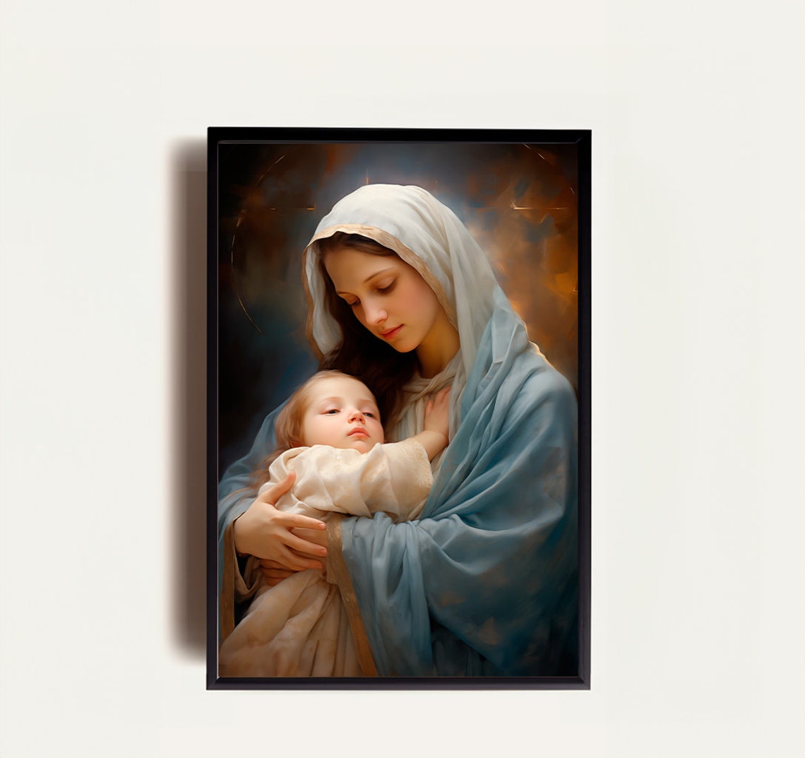 Mother of Jesus Virgin Mary DIGITAL PRINT Maddona Saint Mary Magdalene ...