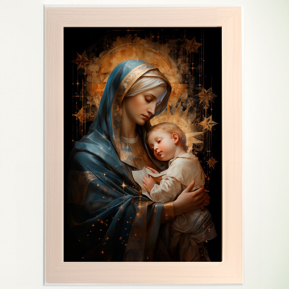 Mother Of Jesus Virgin Mary Digital Print Maddona Saint Mary Magdalene