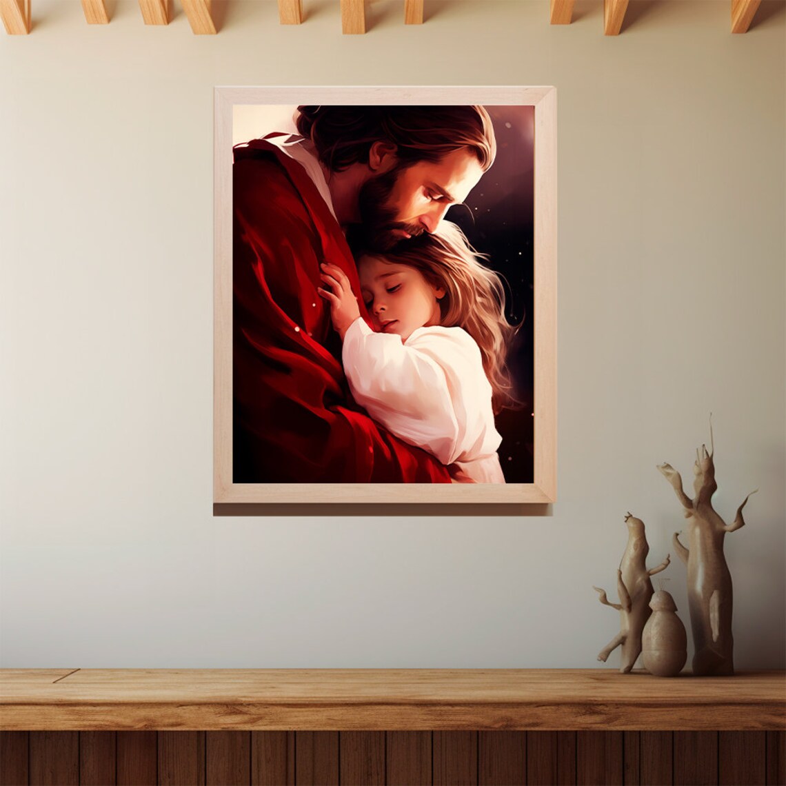 Jesus Holding a Little Girl DIGITAL PRINT Jesus Holding Child Christian ...