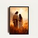 Jesus Christ Walking With Girl DIGITAL PRINT Lead Me Guide Me Bible Art ...