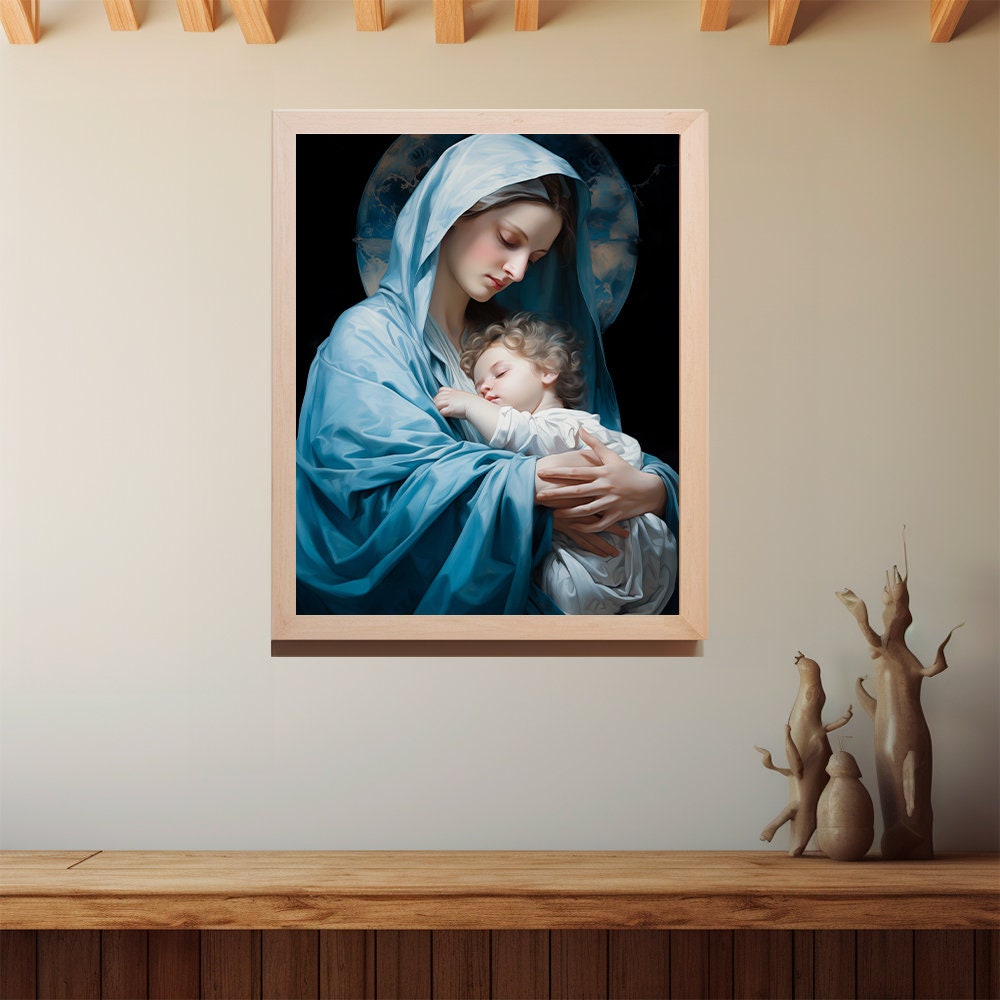 Mother Of Jesus Virgin Mary Digital Print Maddona Saint Mary Magdalene
