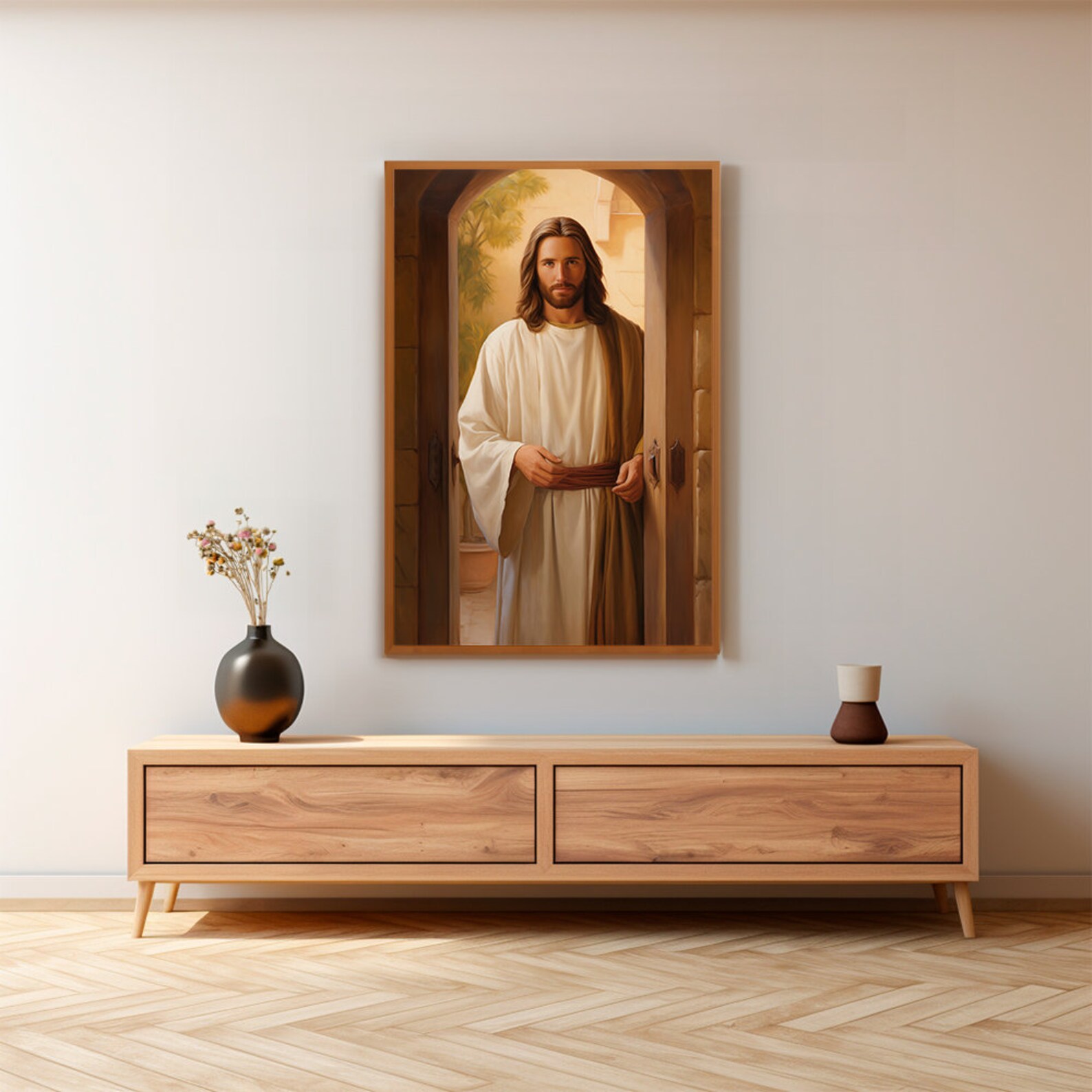 Divine Knocking Digital Print of Jesus at the Door. DIGITAL PRINT the ...