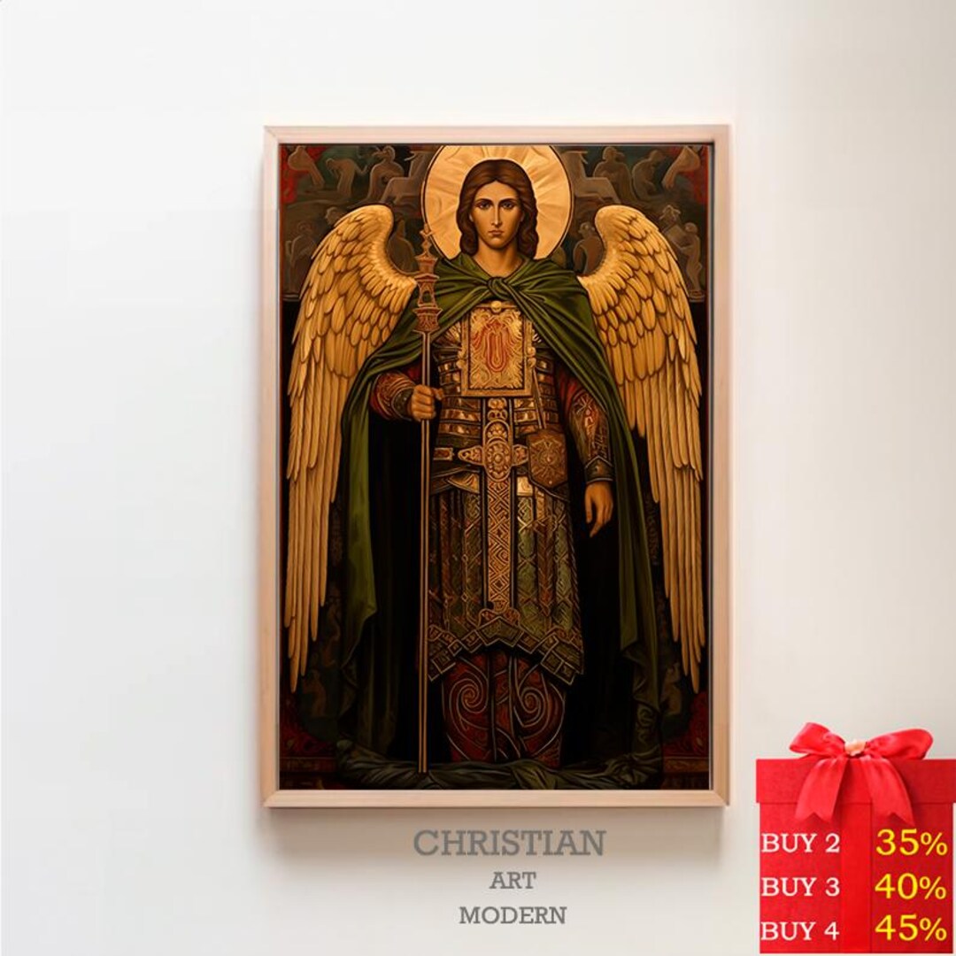Archangel Michael Art Print: Celestial Defender (digital Download) - Etsy