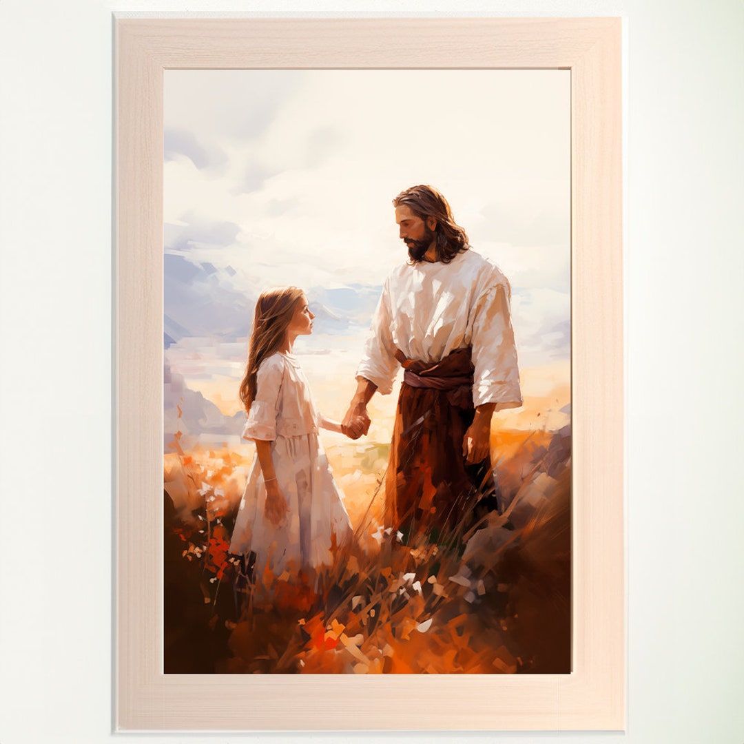 Christ With Child DIGITAL PRINT Jesus and Children Child of God I Am a ...