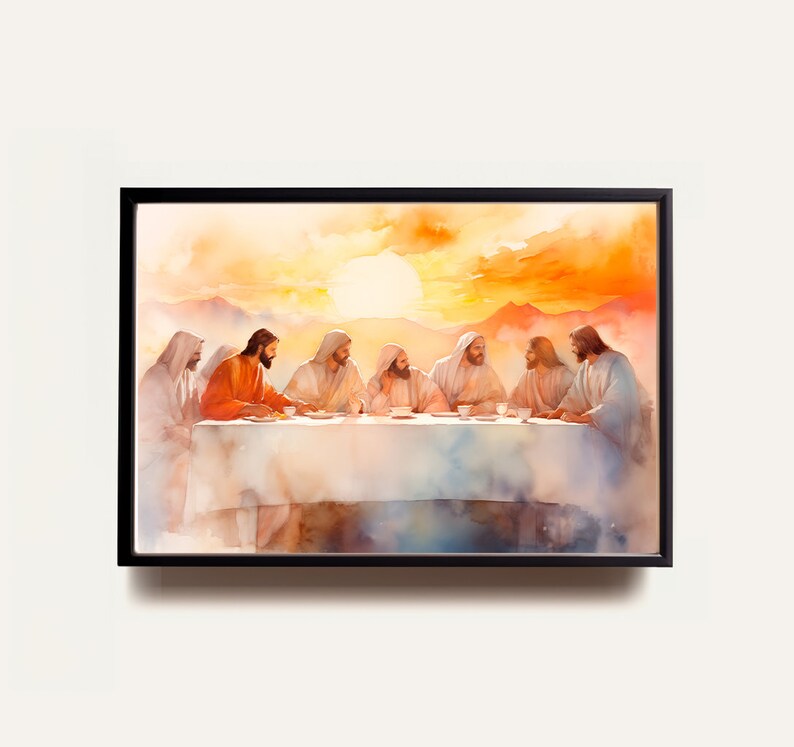The Last Supper Landscape, Digital Print, Matthew 26:26-29, Sketches ...