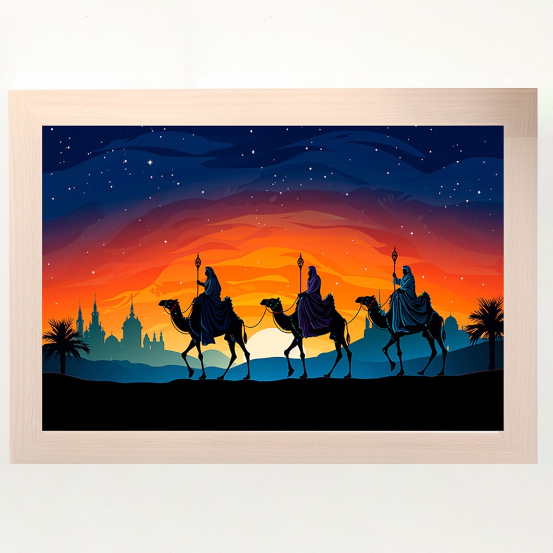 Three Wise Men, Magi, DIGITAL PRINT, Nativity Scene, Birth of Jesus ...