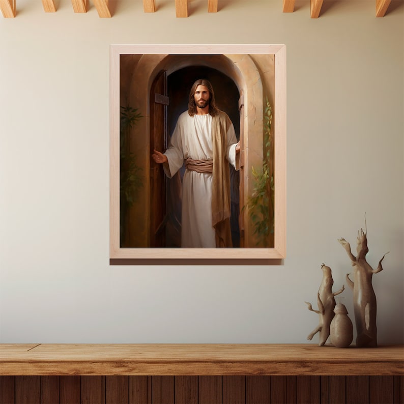 Divine Knocking Digital Print of Jesus at the Door. DIGITAL PRINT the ...
