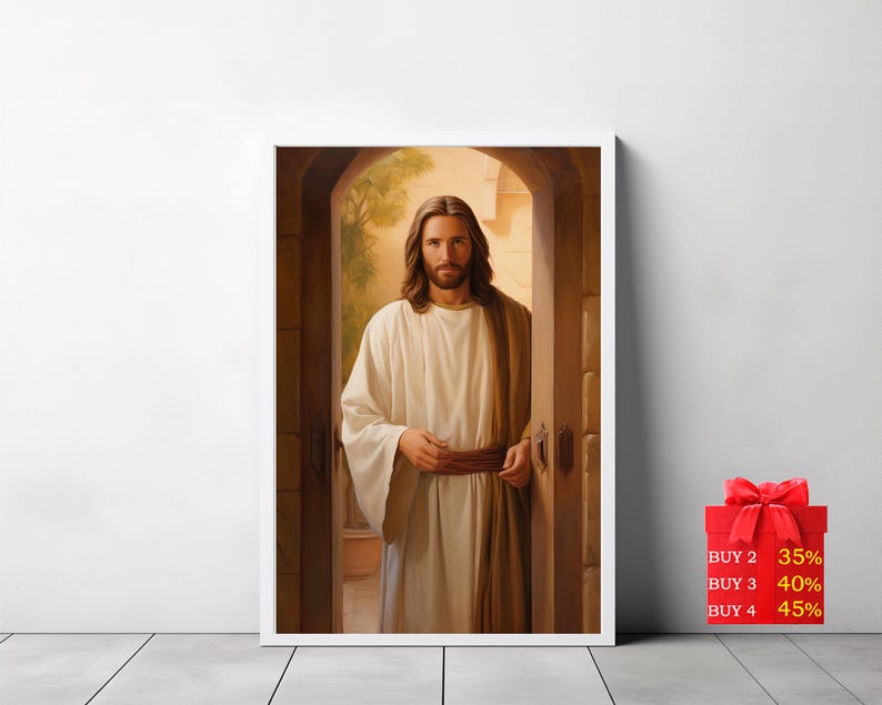 Divine Knocking - Digital Print of Jesus at the Door. DIGITAL PRINT ...
