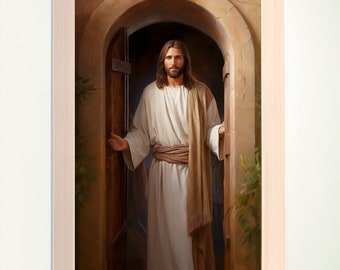 The Light of the World Jesus Knocking by William Holman Hunt Print ...