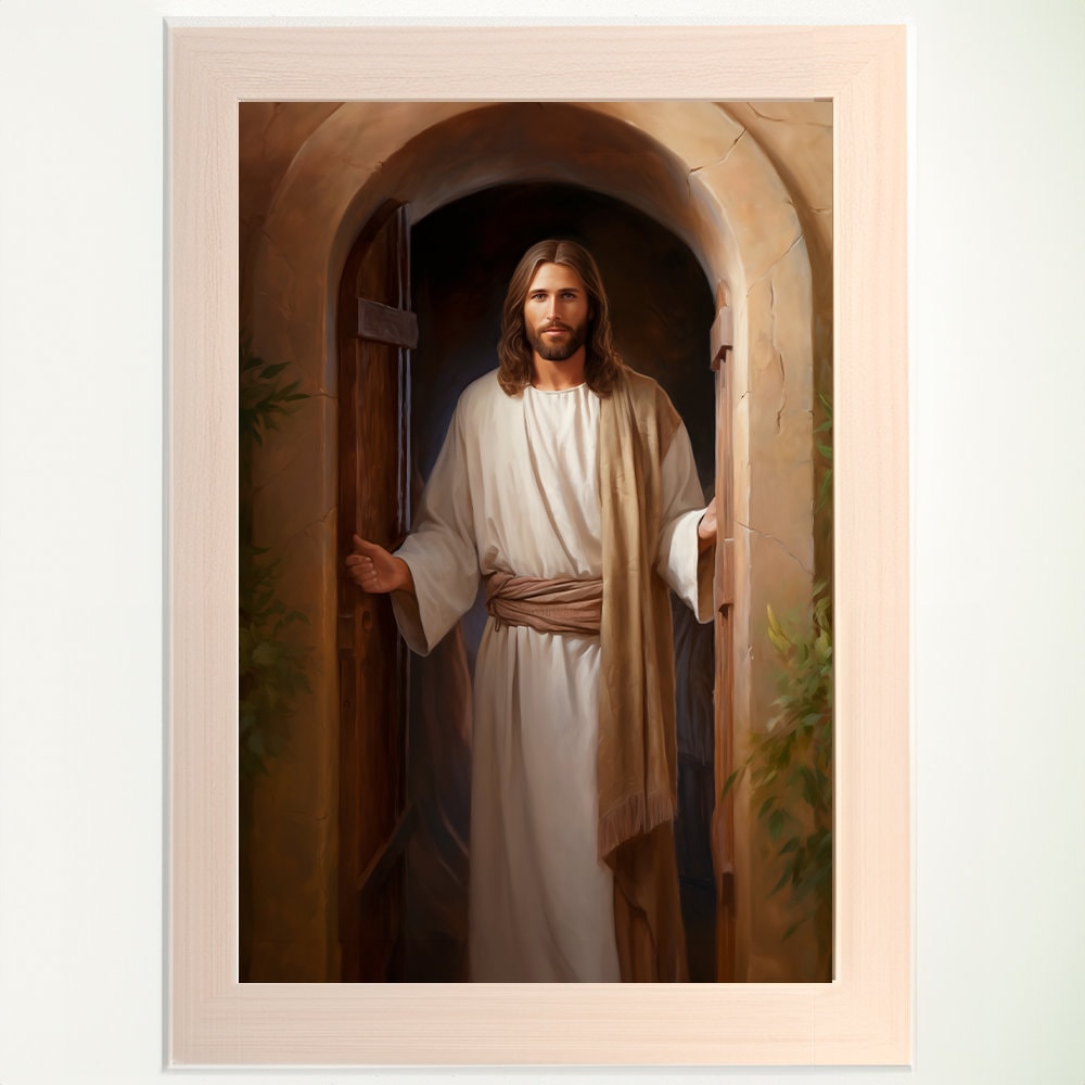 Divine Knocking Digital Print of Jesus at the Door. DIGITAL PRINT the ...