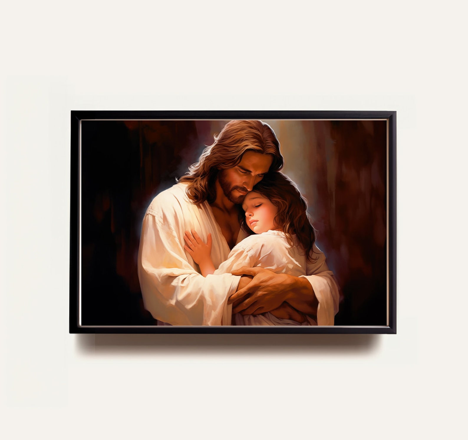 Jesus Holding a Little Girl DIGITAL PRINT Jesus Holding Child Christian ...