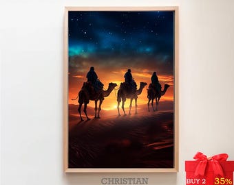 Three Wise Men, Magi, DIGITAL PRINT, Nativity Scene, Birth of Jesus ...