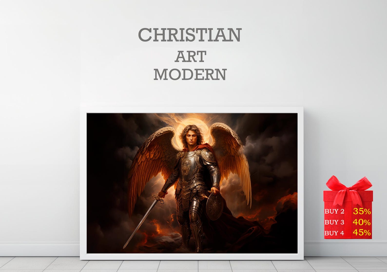 Art Archangel Michael | Digital Print | the Celestial Defender | Saint ...
