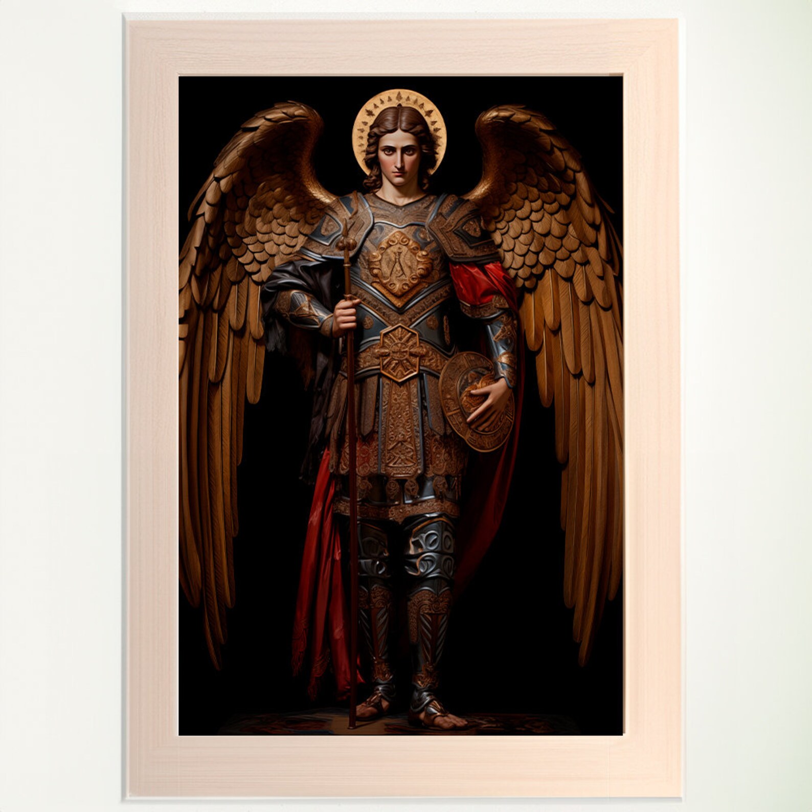 Art Archangel Michael Digital Print the Celestial Defender Saint ...