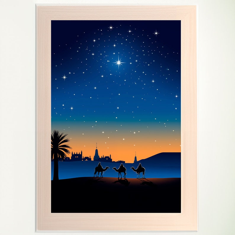 Three Wise Men, Magi, DIGITAL PRINT, Nativity Scene, Birth of Jesus ...