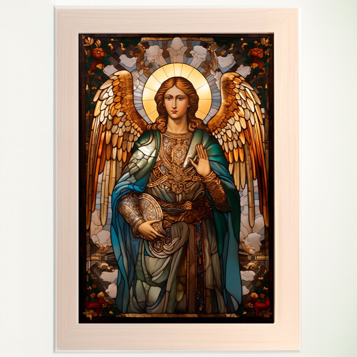 Art Archangel Michael Digital Print the Celestial Defender Saint ...