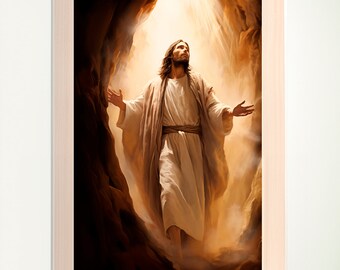 He is Risen Digital Print Resurrection Risen Lord Jesus Resurrection ...