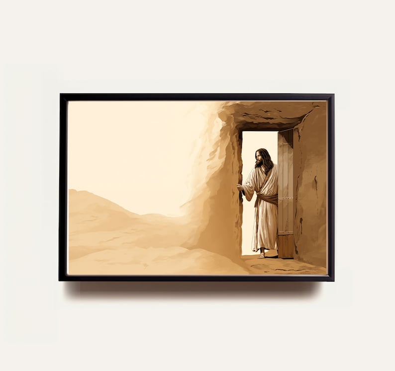 Divine Knocking Digital Print of Jesus at the Door. DIGITAL PRINT the ...