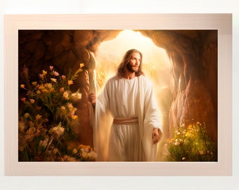 He is Risen Digital Print Resurrection Risen Lord Jesus Resurrection ...