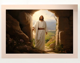He is Risen Digital Print Resurrection Risen Lord Jesus Resurrection ...