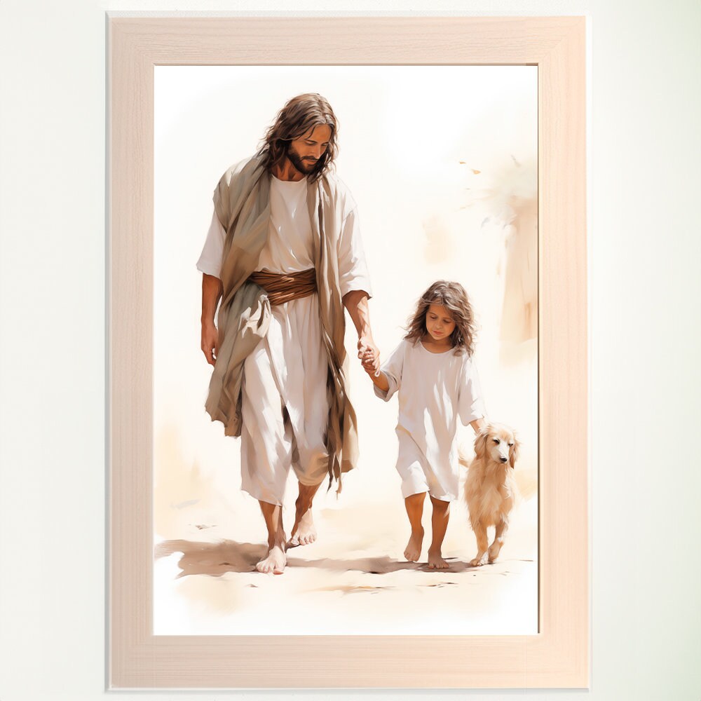 Christ With Child DIGITAL PRINT Jesus and Children Child of God I Am a ...