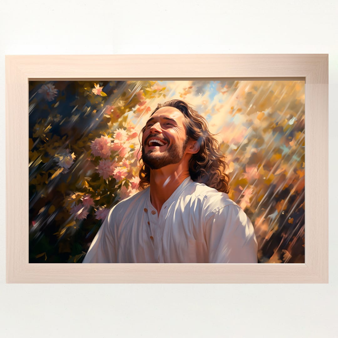 Jesus Laughing Smiling Christ DIGITAL PRINT Jesus Smiling Picture of ...