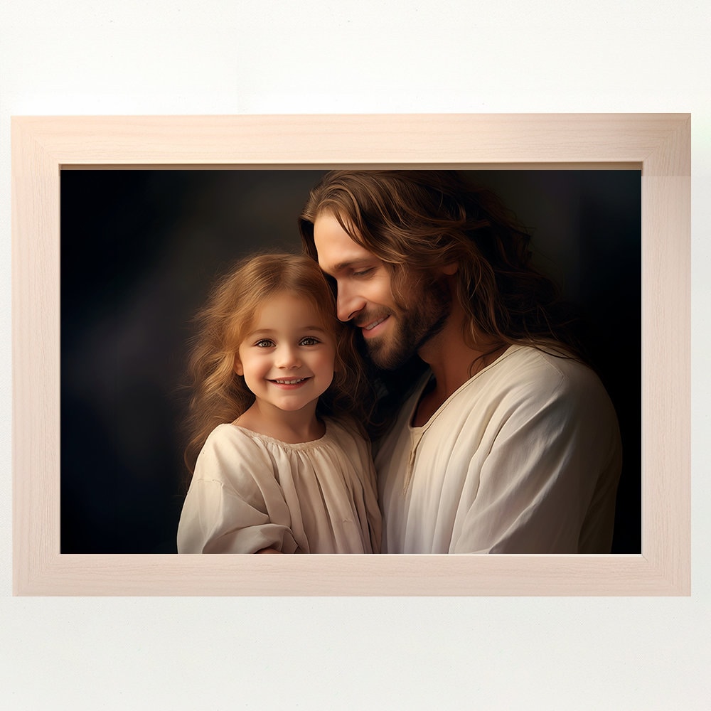 Jesus Holding a Little Girl DIGITAL PRINT Jesus Holding Child Christian ...