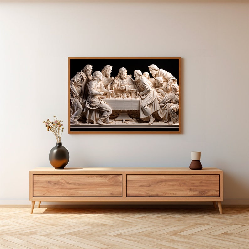 The Last Supper Landscape, Digital Print, Matthew 26:26-29, Sketches ...